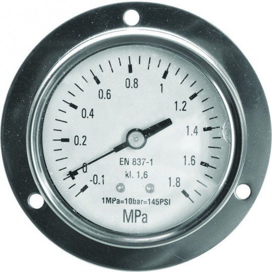 Oil-filled gauge for oil pressure 0 - 18 bar range MAN-SAE-OIL-63-018-A ...
